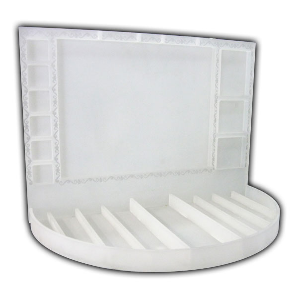White Acrylic Make Up Display